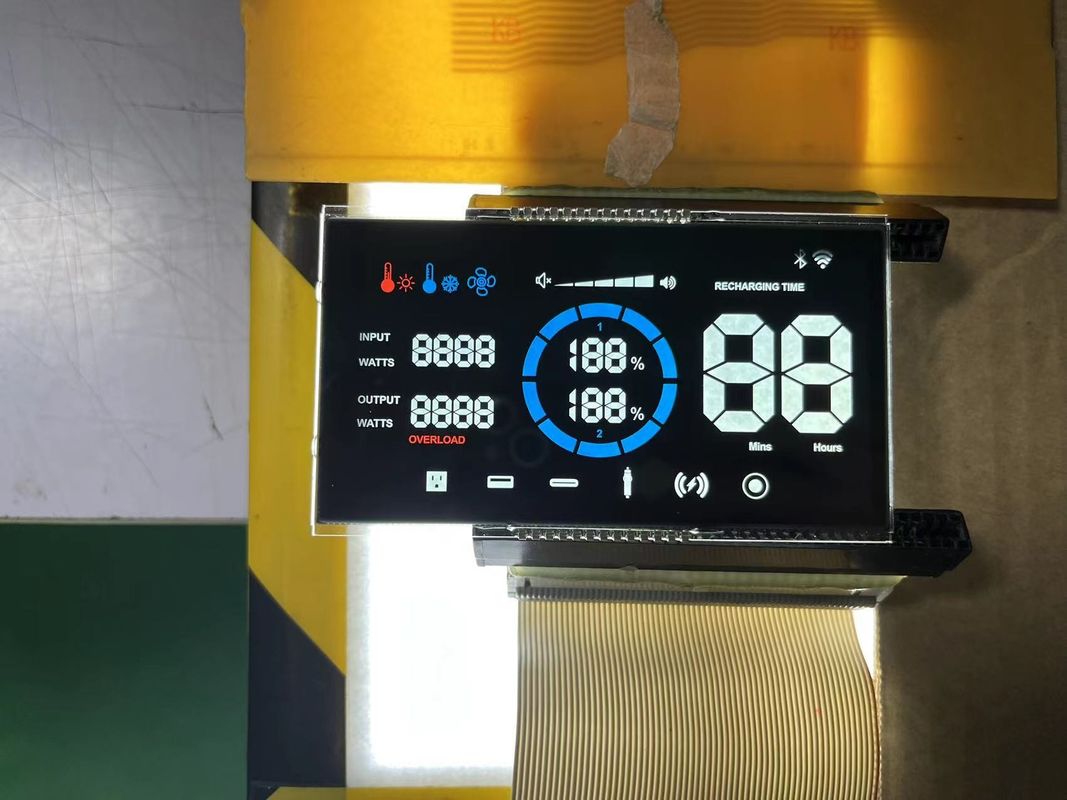 Negative VA Lcd Display 12 O Clock Custom Transmissive Display Digit Graphic lcd glass panel For ...