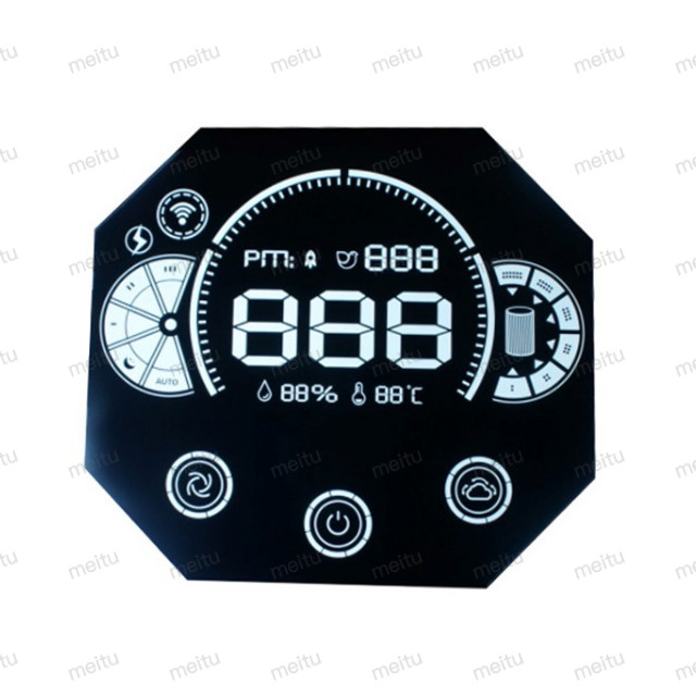 5 Digit 7 Segment Lcd Display , VA Colour Lcd Display For Car Speedometer