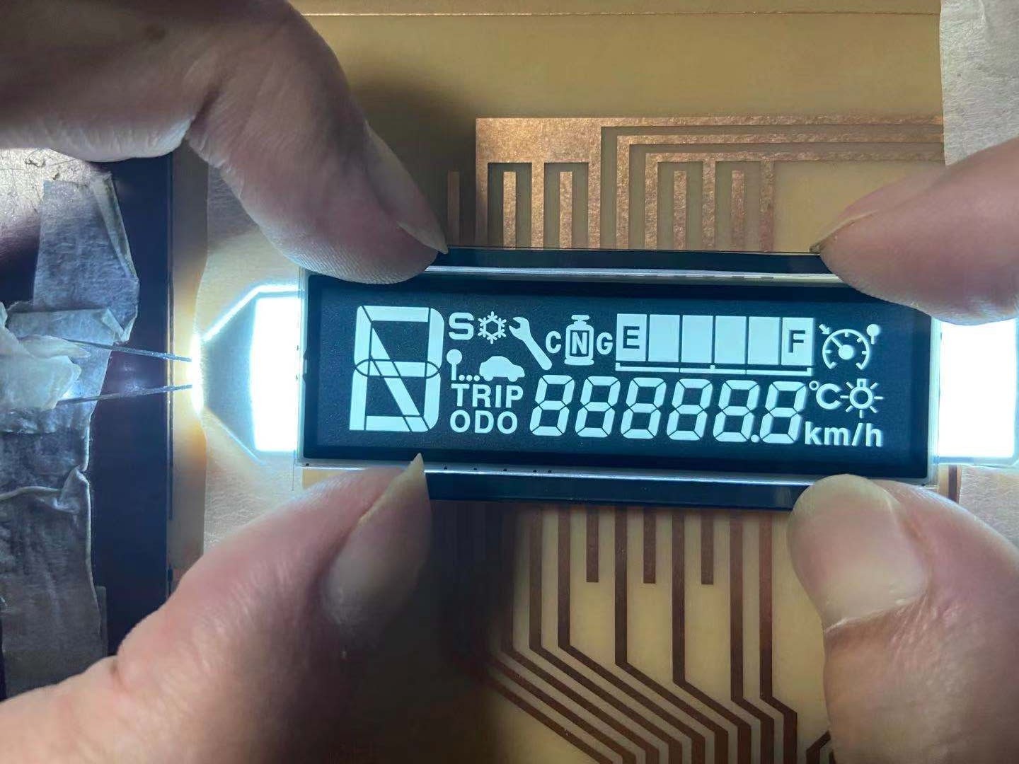 7 Segment LCM Display Monochrome Transimissive Lcd Module Transparent Character
