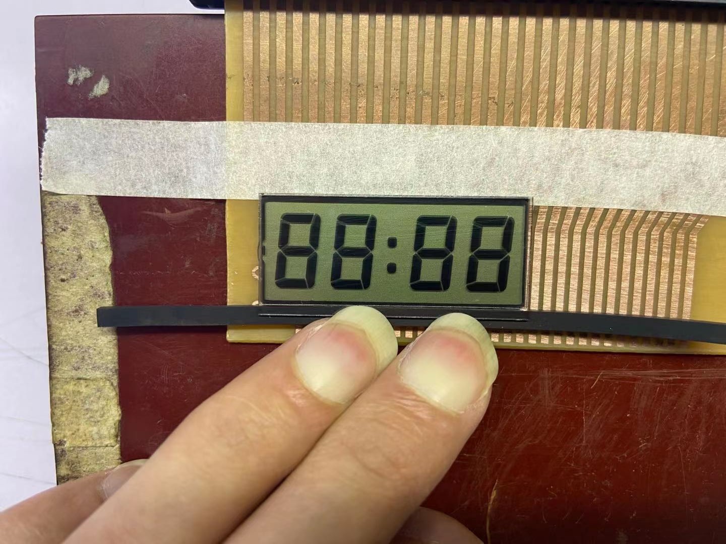 Positive Reflective Polarizer TN LCD Display Custom 7 Segment For Hour ...