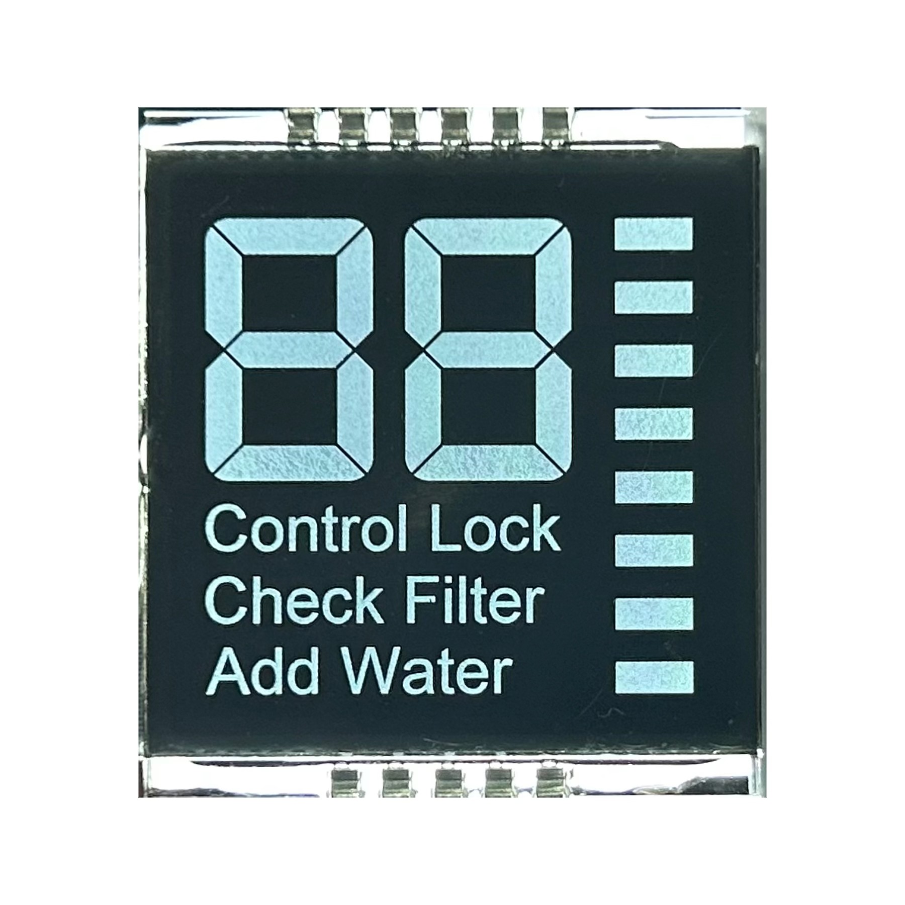 Negative VA Full View Transmissive Segment Monochrome Screen Customizable LCD