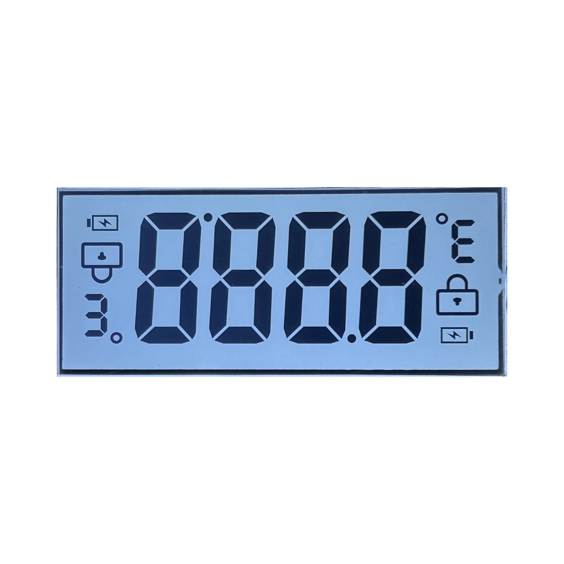 3V Positive HTN 3 O' CLOCK Transmissive Thermometer Segment Code Screen