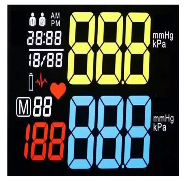 7 Segment VA LCD Display For Medical Equipment , Blood Glucose Meter Va ... 7 Segment VA LCD Display For Medical Equipment , Blood Glucose Meter Va ...