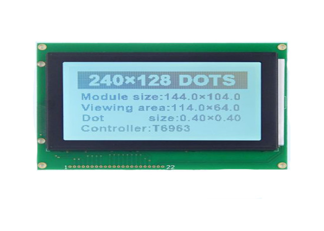 T6963c Controller 22 Pins Led Dot Matrix Display , 5.1 Inch 240 X 128 ...