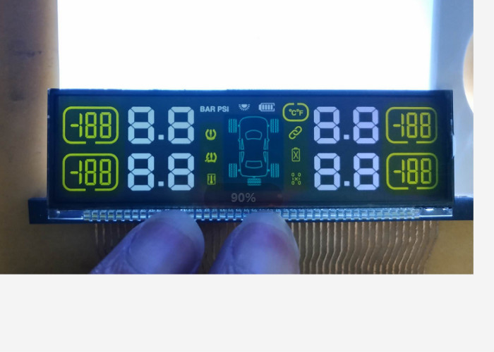 Custom 3v 5v FSTN Lcd Screen With Metal Pin Connetor 7 Segment Lcd Display