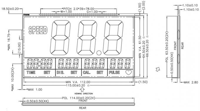 STN HTN FSTN TN Va Monochrome LCD Display Screen 7 Segment Display Module
