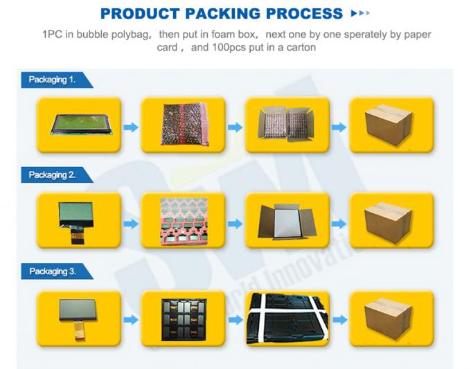 Customized Chip On Glass 7 Segment Positive LCD Display Graphic Matrix