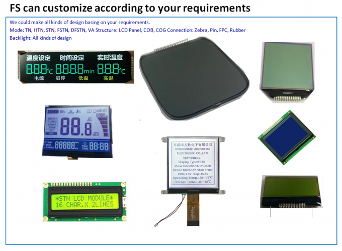 7 Segment COG 12864 Dot Matrix Lcd Screen Monochrome FSTN Display
